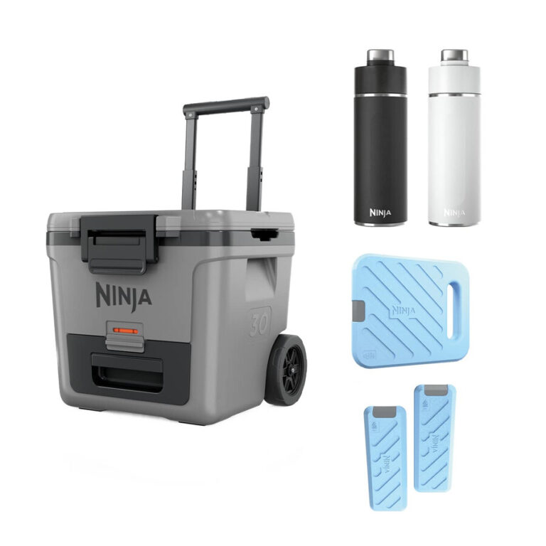 Ninja FrostVault 30QT/28L Wheeled Cooler, Ice Pack & Thirsti Bottle ...